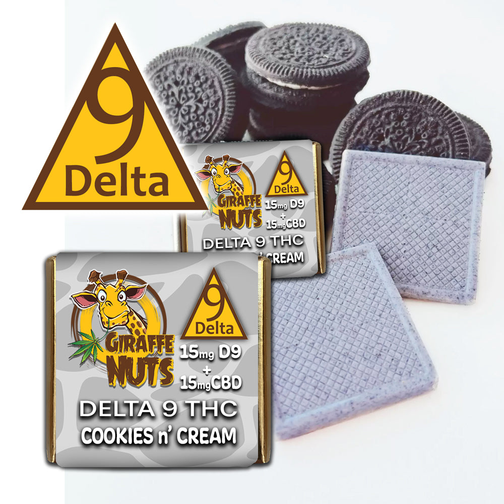DELTA 9 Cookies n' Cream Squares - 15mg Delta 9 THC + 15mg CBD Per ...